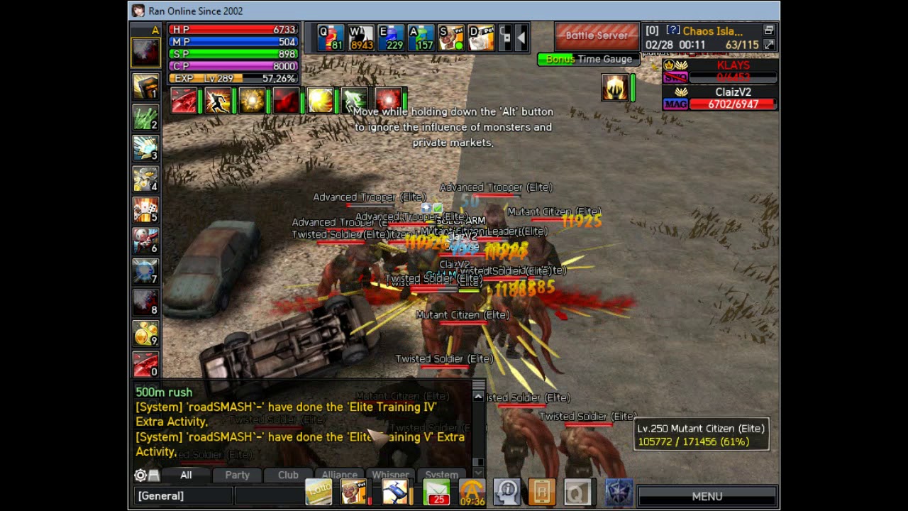 Ran Online GS - 1 hit skill of Extreme - YouTube