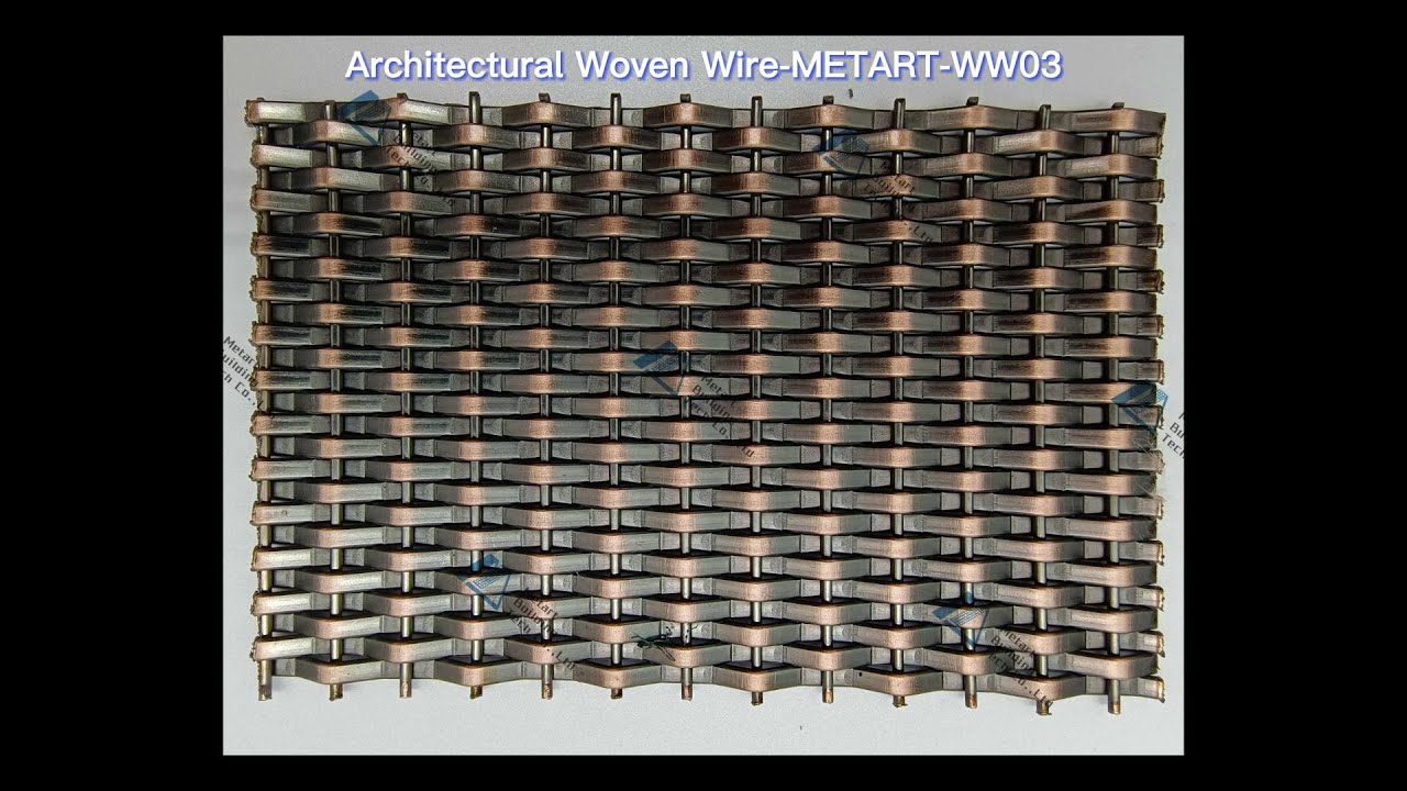 Antique Copper Architectural woven wire Pattern#METART WW03-Decorative ...