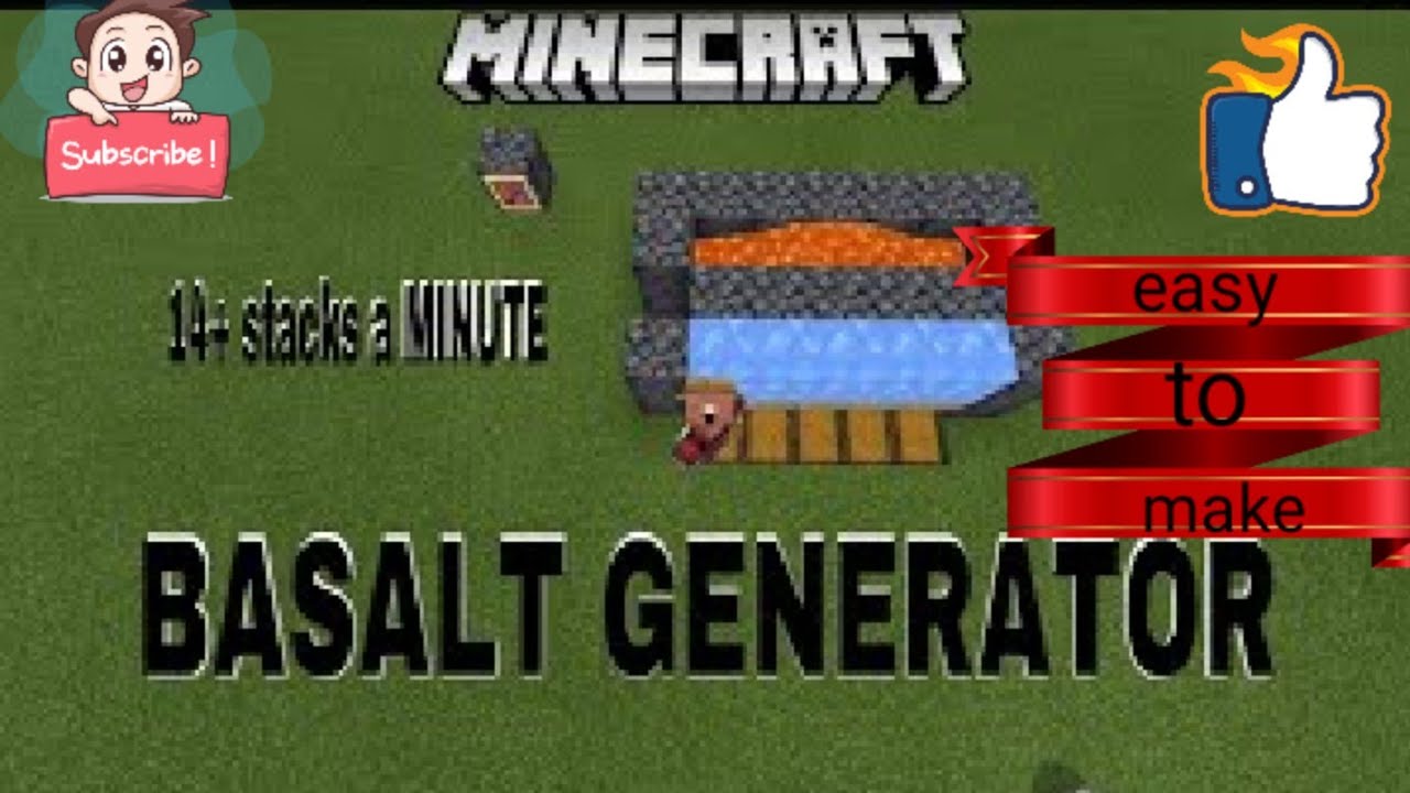 how to make basalt generator in minecraft #minecraft #basalt generator ...