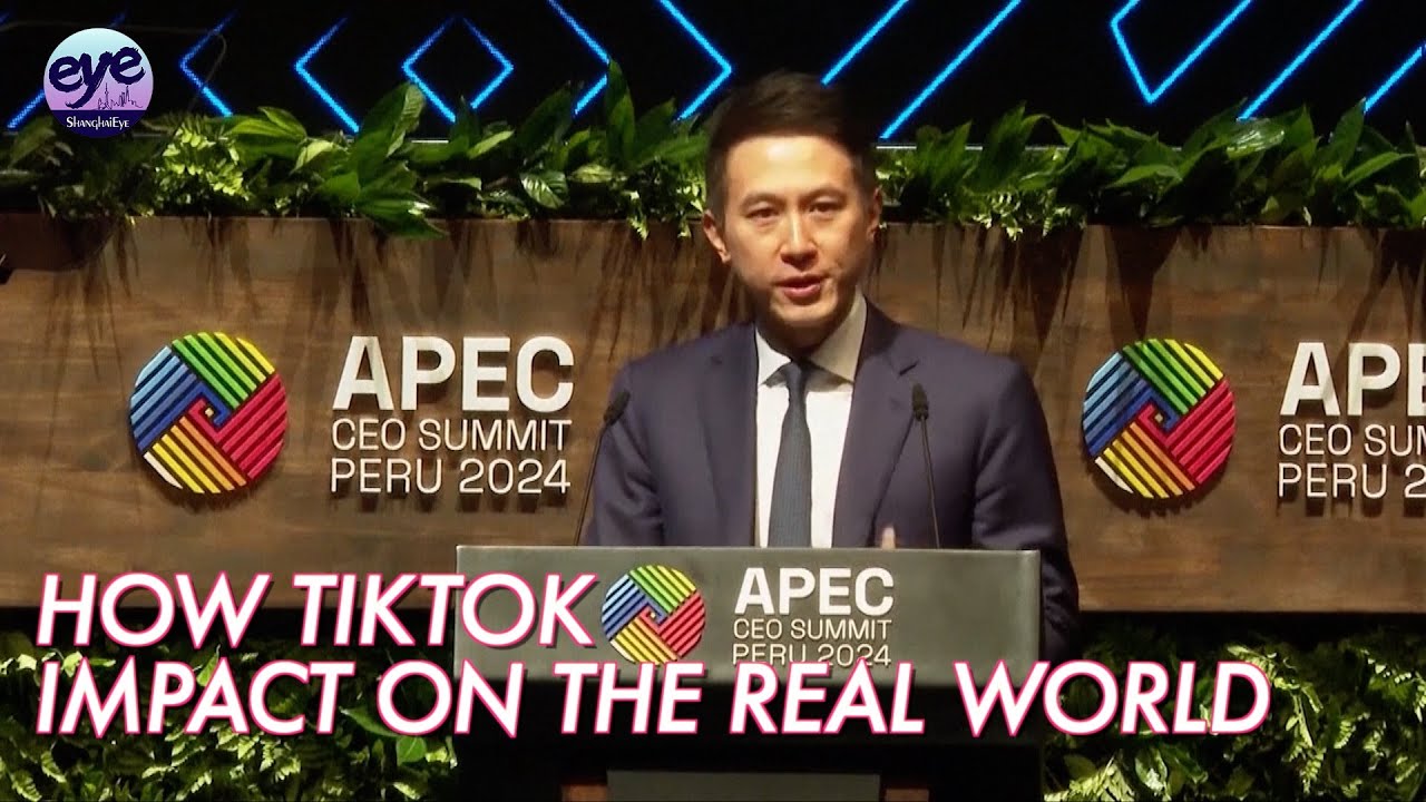 TikTok CEO speaks on a stage where APEC leaders will speak - YouTube