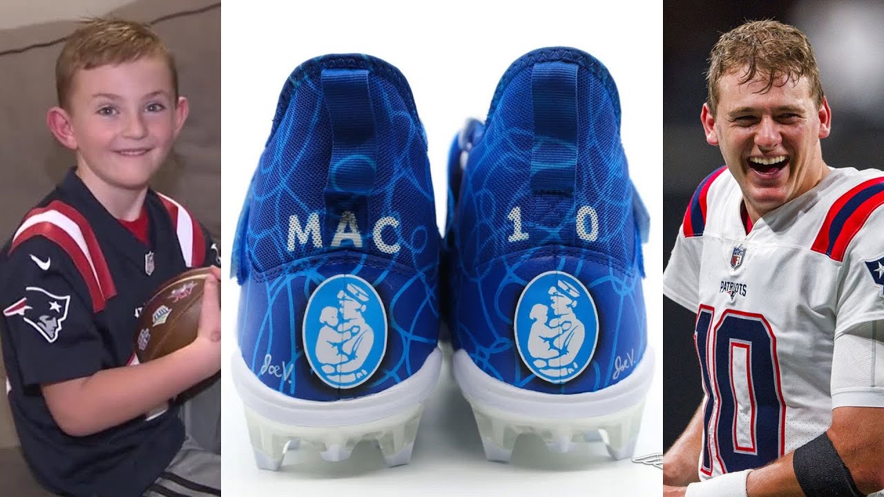 Patriots quarterback Mac Jones wears cleats to support Boston Children ...
