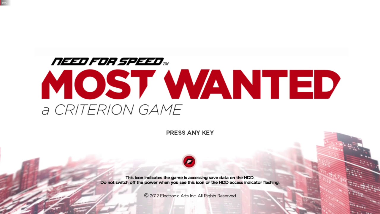 Need For Speed Most Wanted 2012 - Start Screen - YouTube