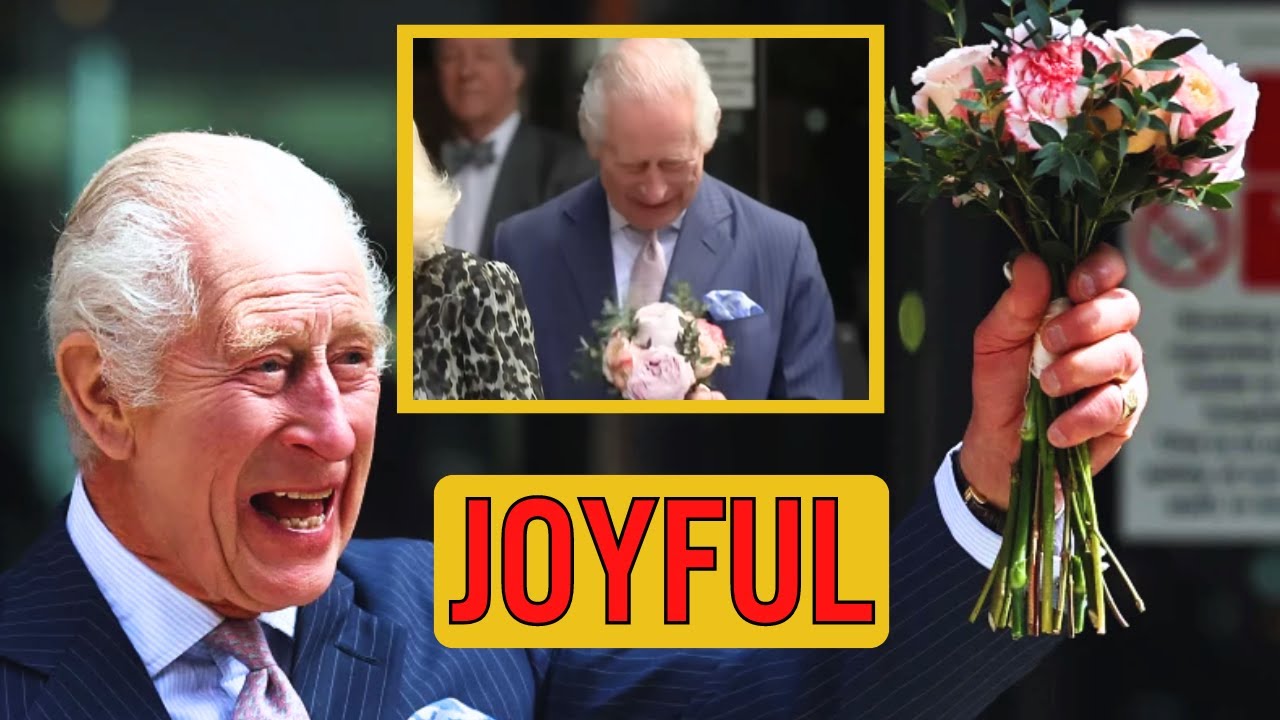 Cheerful King Waves to Crowd While Leaving Macmillan Cancer Centre ...