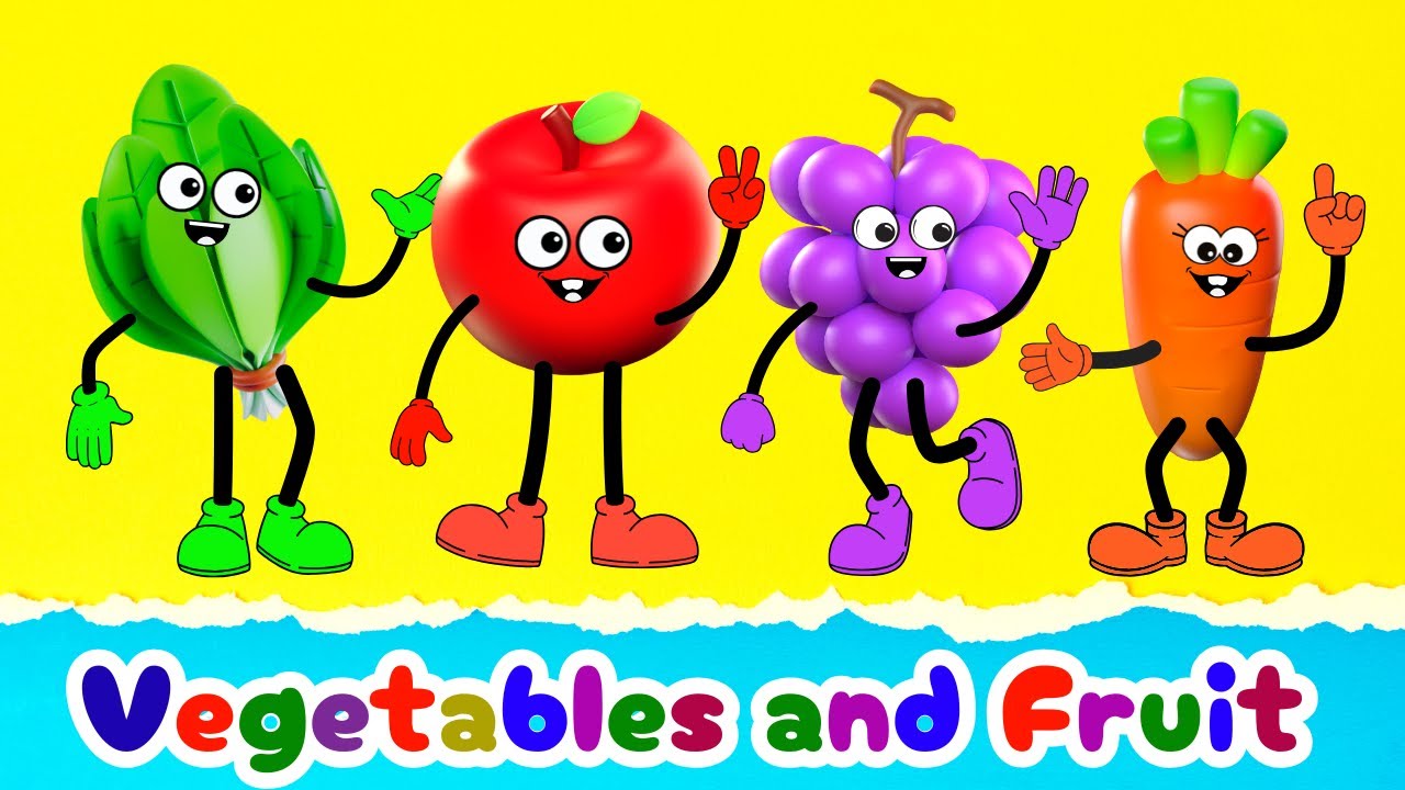 Fruit and Vegetable for Kids, Vocabulary, English Educational video ...