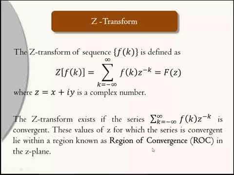 (Lect 5) Introduction to Z - Transform - YouTube
