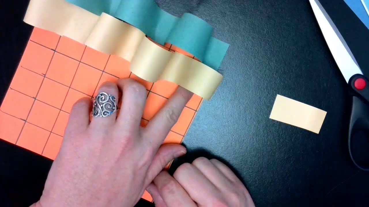3D paper weaving: adding warp - YouTube