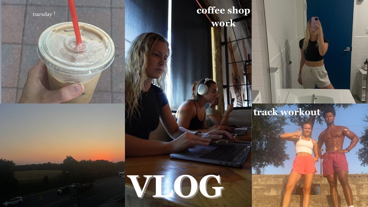 DAY IN THE LIFE | early morning track workout, work, coffee shop ...