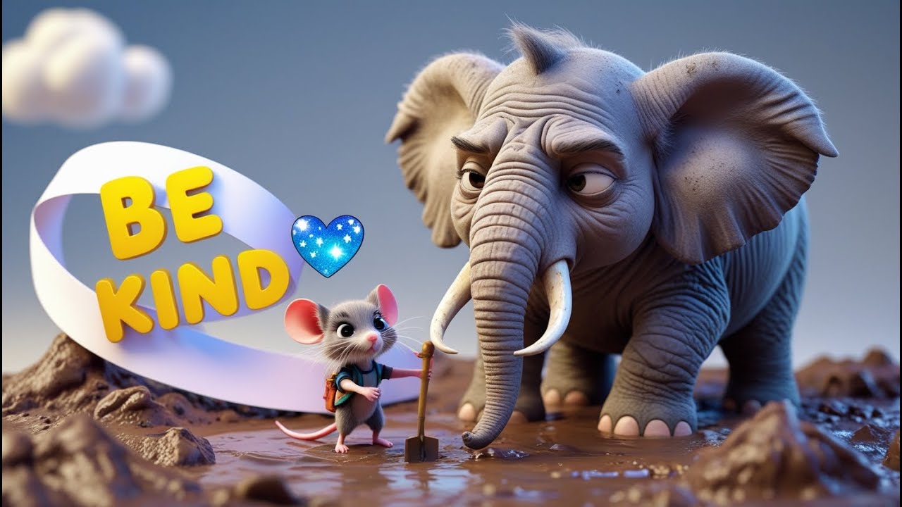Angry Elephant Learns Kindness 🐘 Moral Stories for Kids Be Kind 3D ...