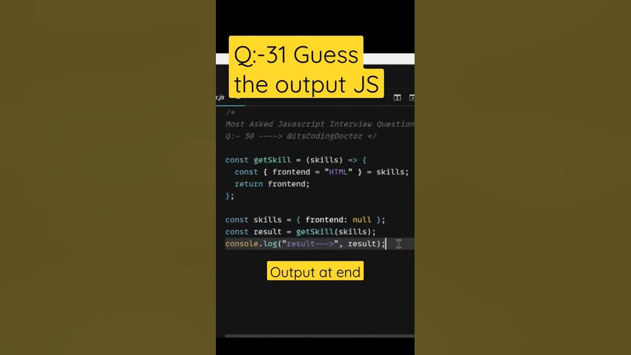Guess The Output Javascript Interview Questions Developer Coding Javascriptinterview React