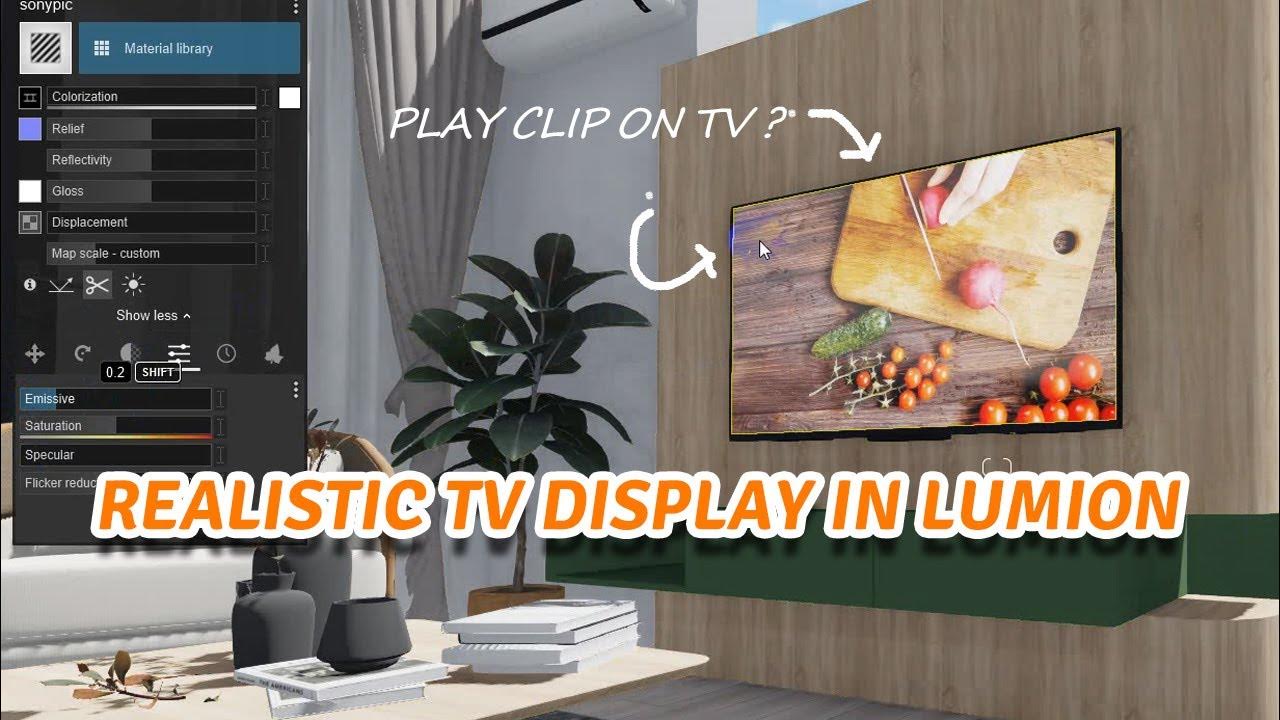 Realistic TV Screen Display In Lumion/XZ Architects Data - YouTube