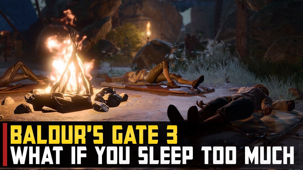 What happens if you sleep too much | Baldur's Gate 3 - YouTube