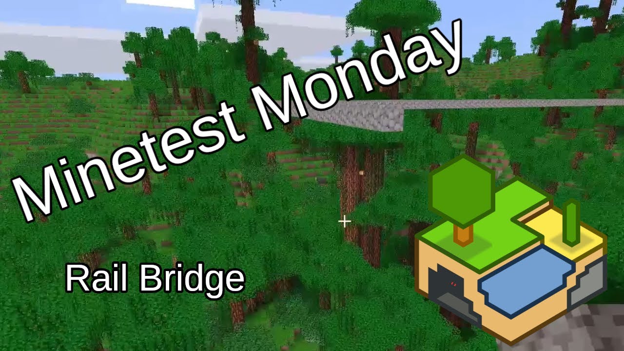 Minetest Monday ep 6: Rail bridge to the Nether Portal - YouTube