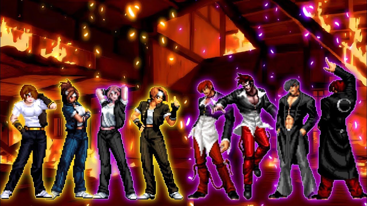 [KOF Mugen] Kyoko Team VS. Iori Team - YouTube