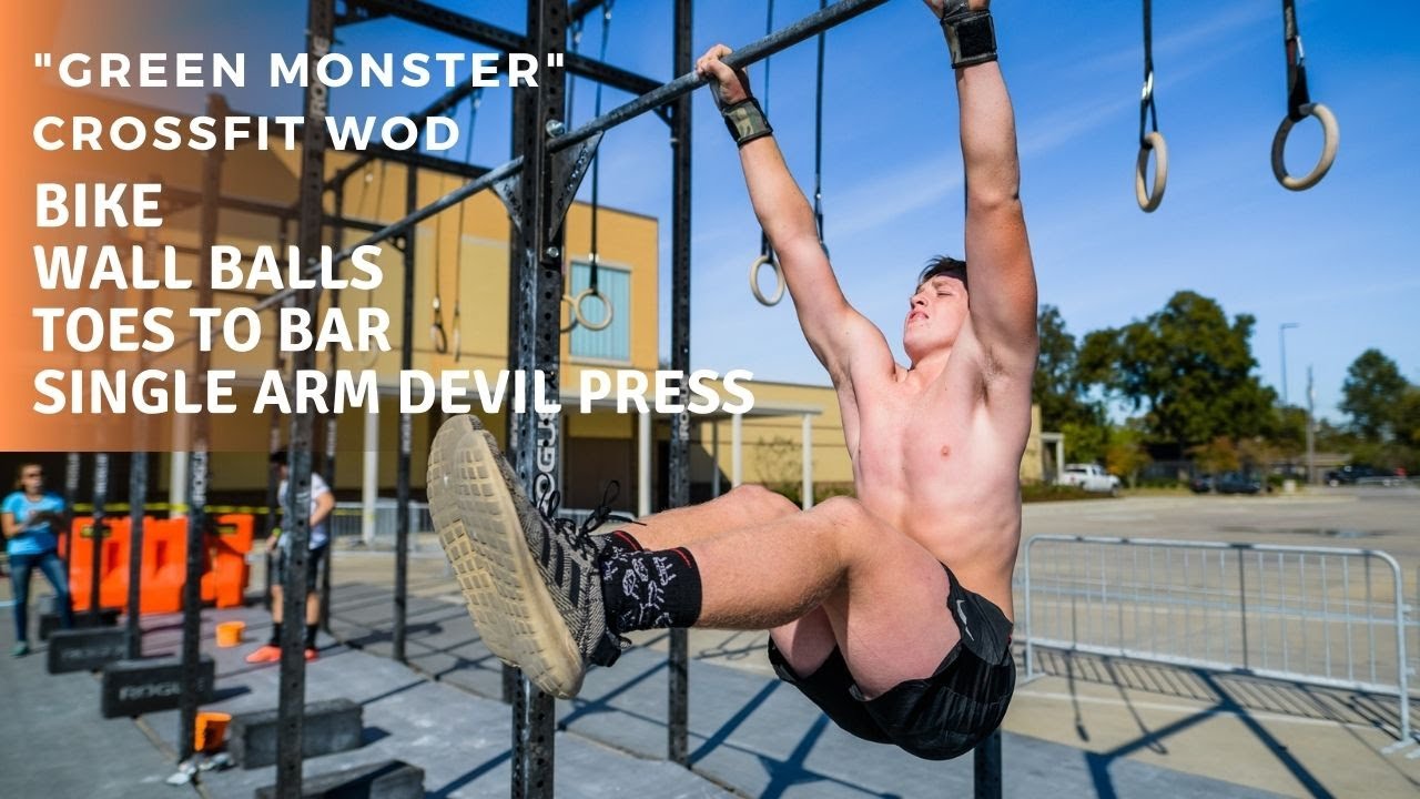 "Green Monster" CrossFit WOD | Bike + Wall Balls + Toes to Bar + Single ...