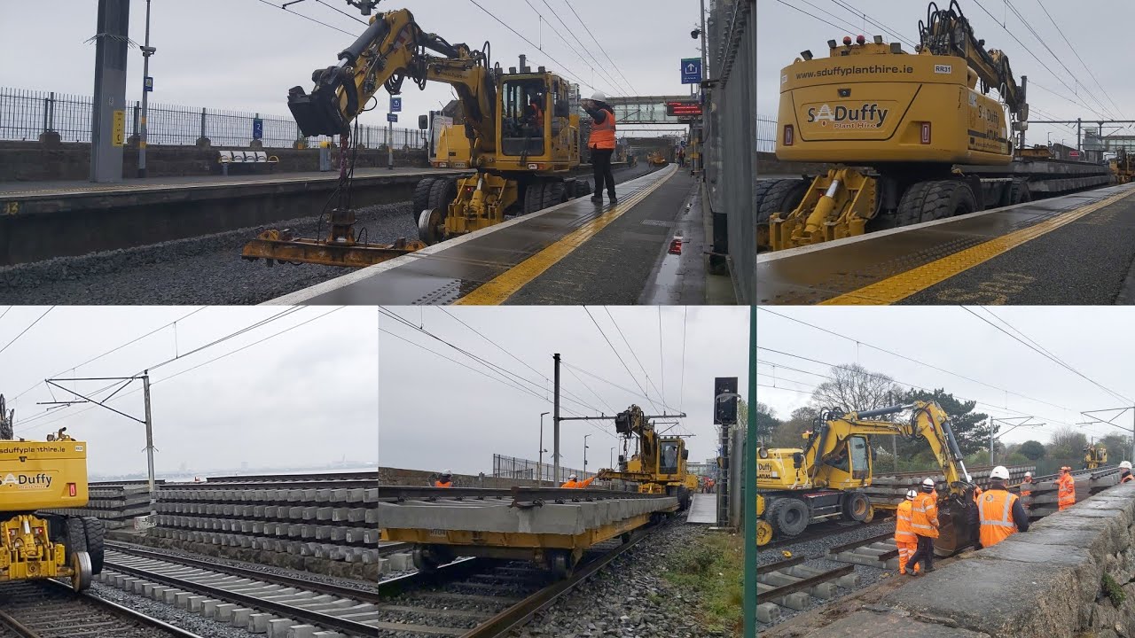 Irish Rail Engineering Works Blackrock DART Station (Part 2 Sleeper ...