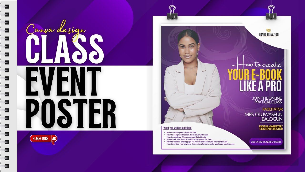How to design an online class event poster - YouTube