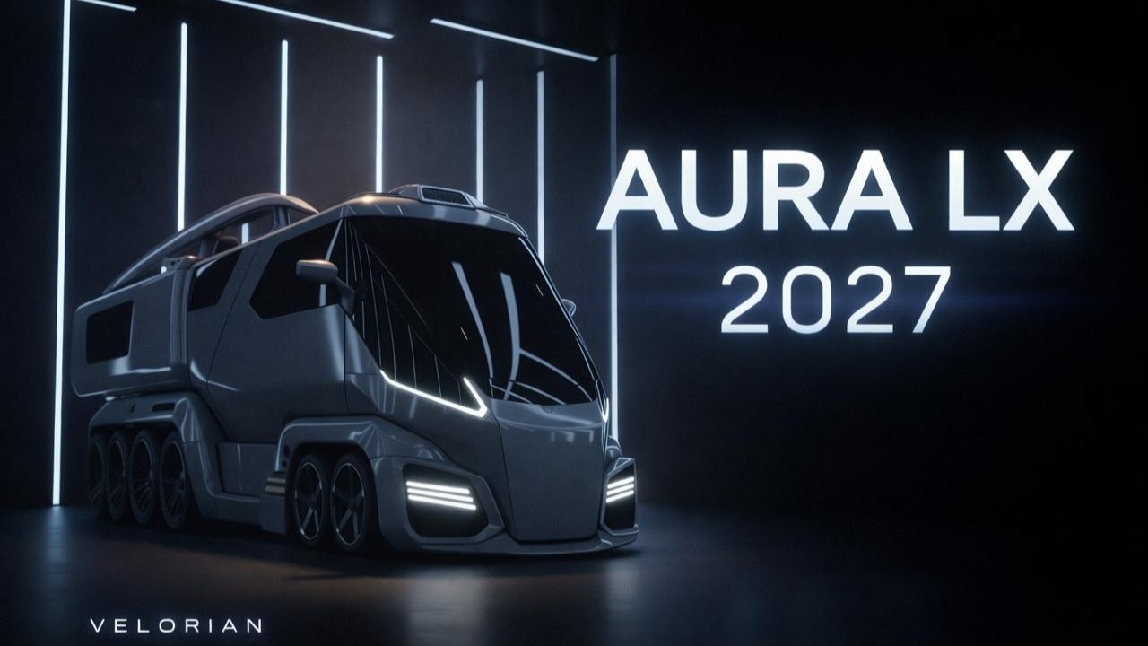 Aura LX 2027 - The AI Hybrid Executive Motor Coach Concept - YouTube