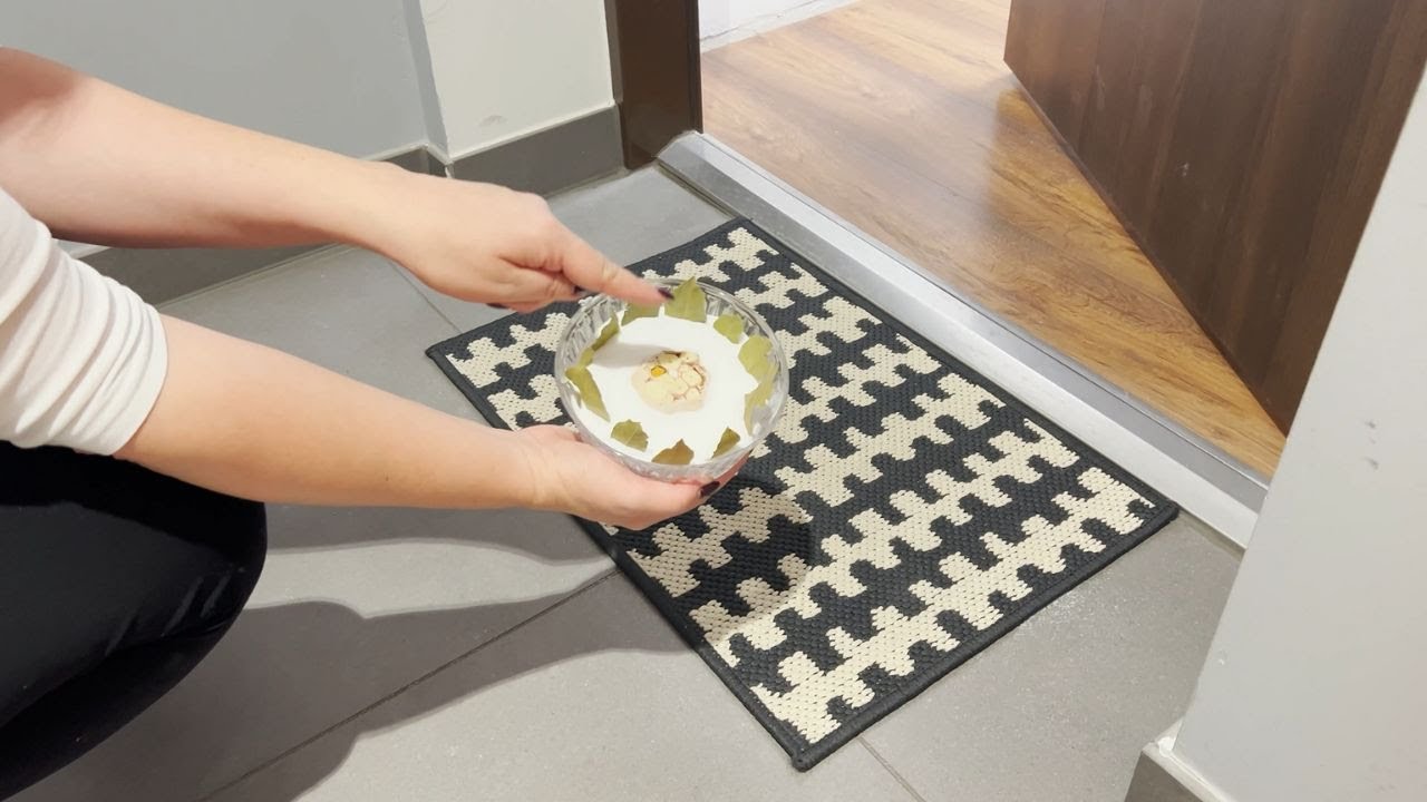 Sprinkle salt in front of the door or place a bowl like this. The ...