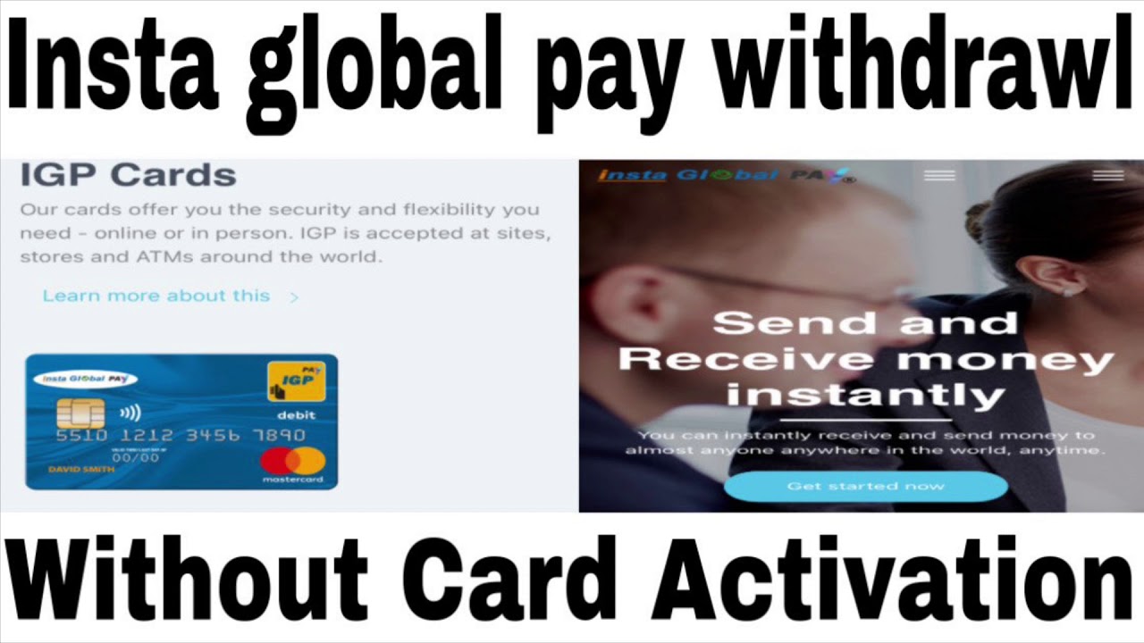 Insta global pay fund withdrawl without card activation | insta global ...