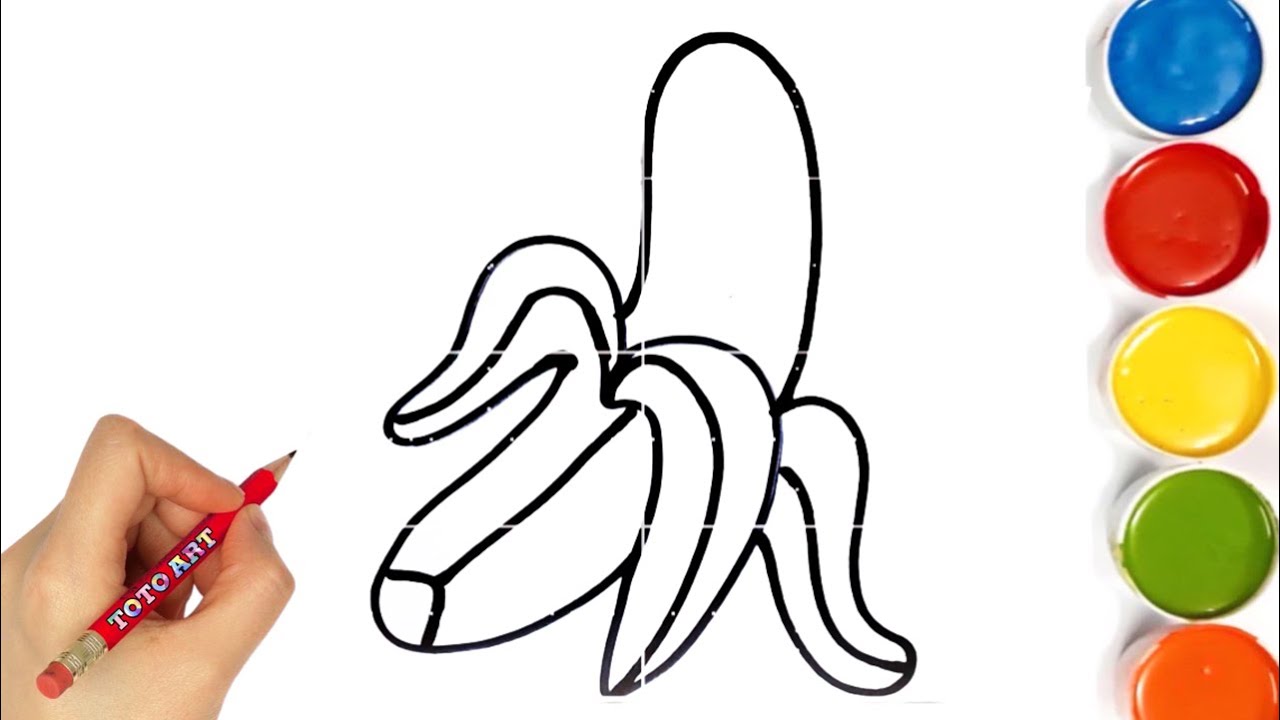 Learn vegetables , banana , Painting and Colouring for Kids & Toddlers ...