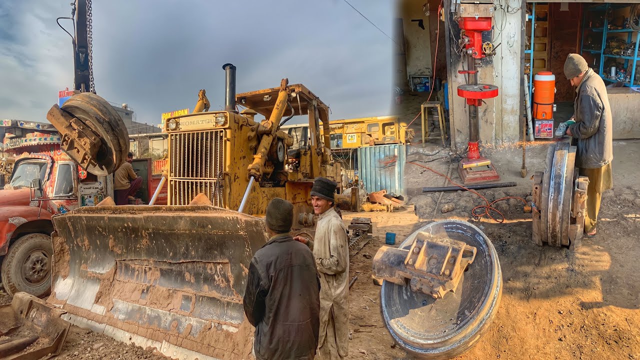 Komatsu Dozer Front Idler Wheel Restoration // Pak Auto Restoration ...