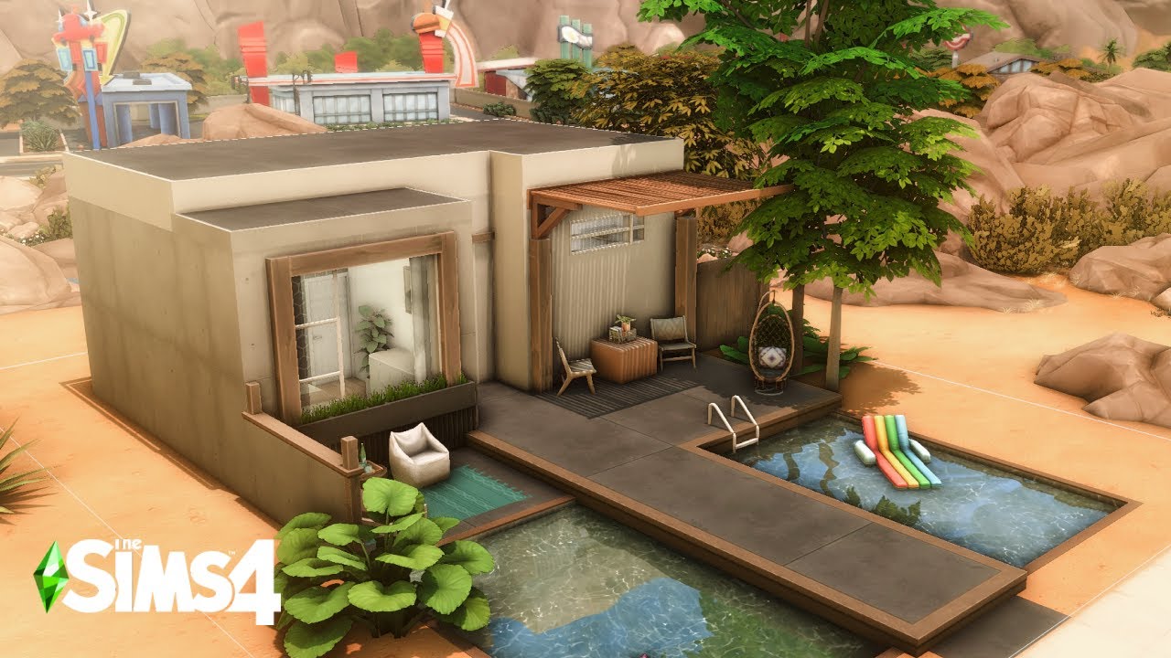 Minimalist Oasis | Speed Build | No CC | The Sims 4 | Ambient Music ...