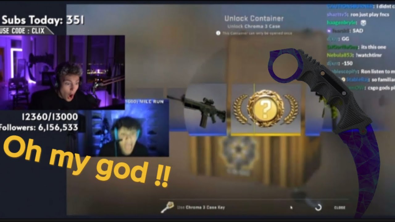 Clix and Ronaldo *INSANE* CS:GO pack opening - YouTube