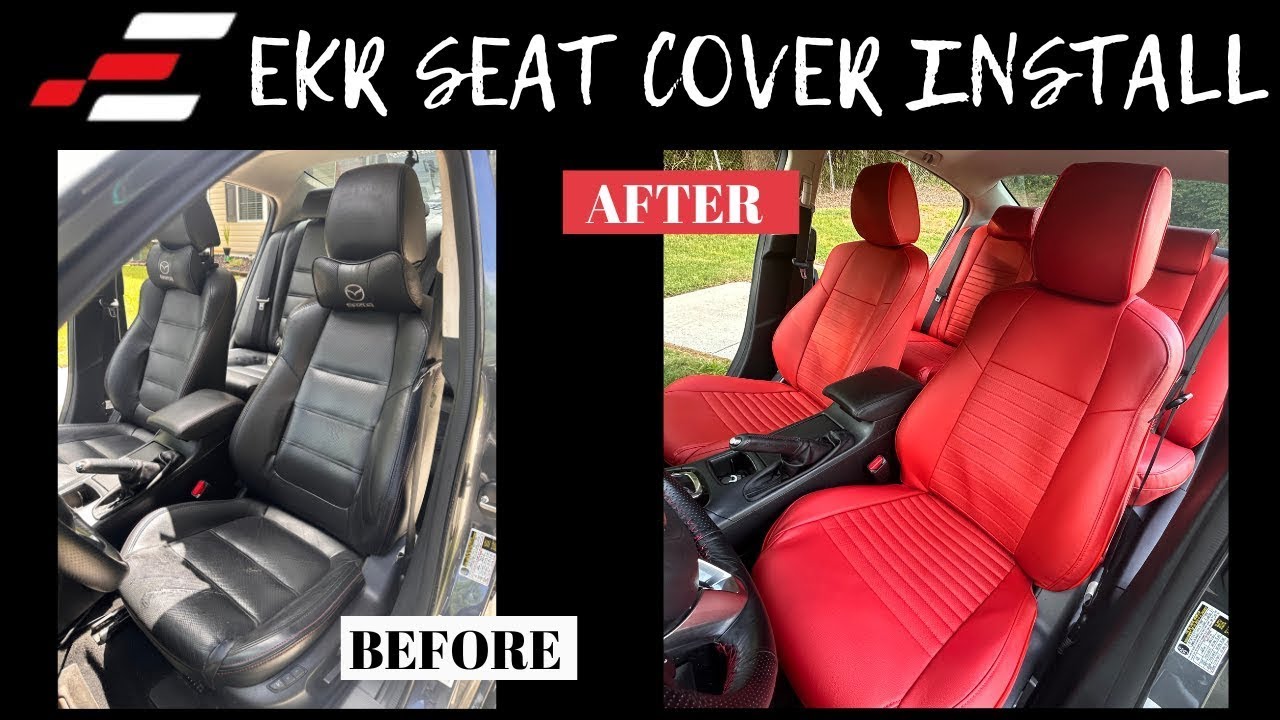 Revamp on Mazda6 with EKR red seat covers - YouTube