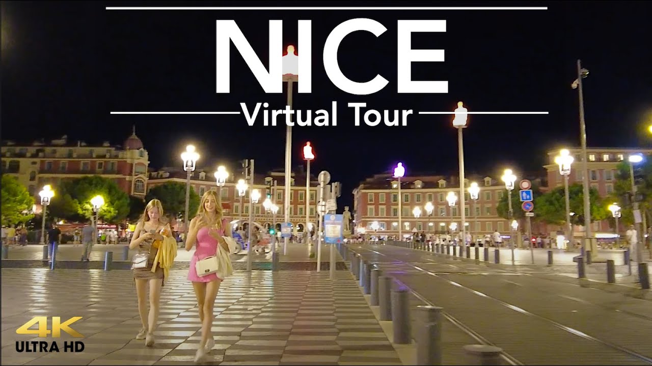 NICE, FRANCE NIGHT WALKING TOUR - 4K | CITY | TRAVEL GUIDE | VACATION ...