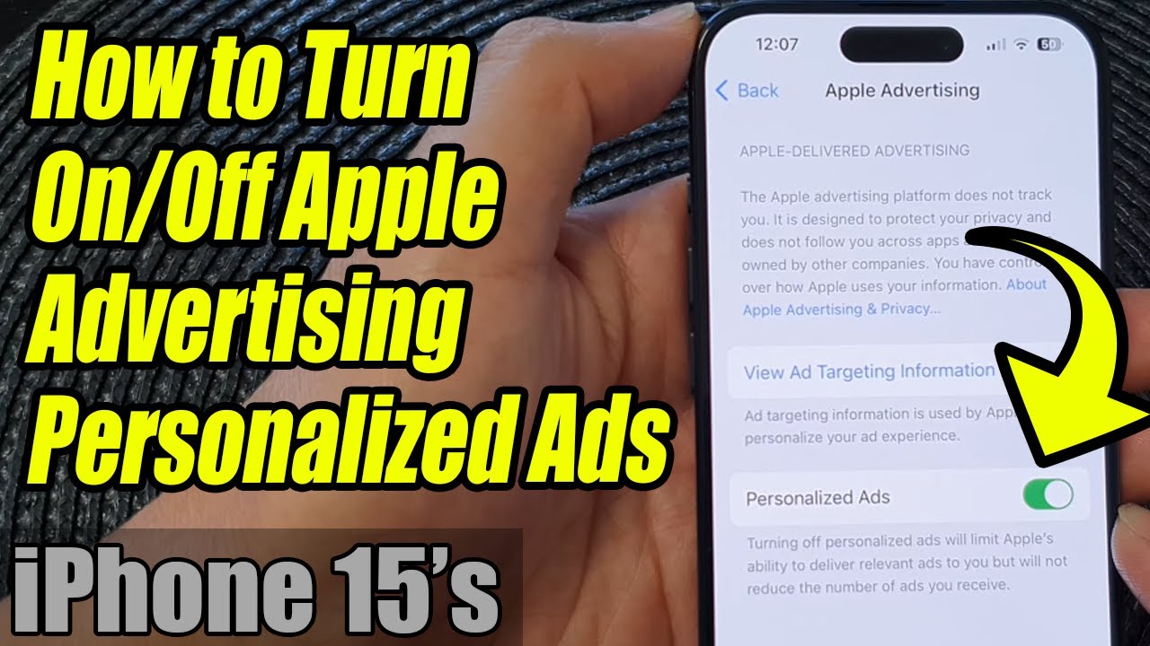 iPhone 15/15 Pro Max: How to Turn On/Off Apple Advertising Personalized ...