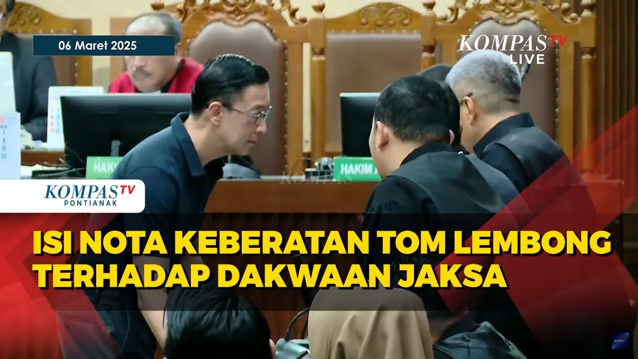 Nota Keberatan Tom Lembong di Sidang Perdana Kasus Korupsi Impor Gula ...