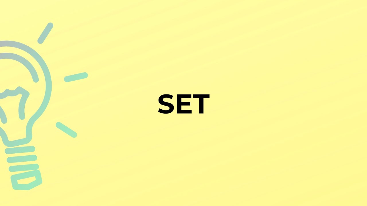 What is the meaning of the word SET? - YouTube