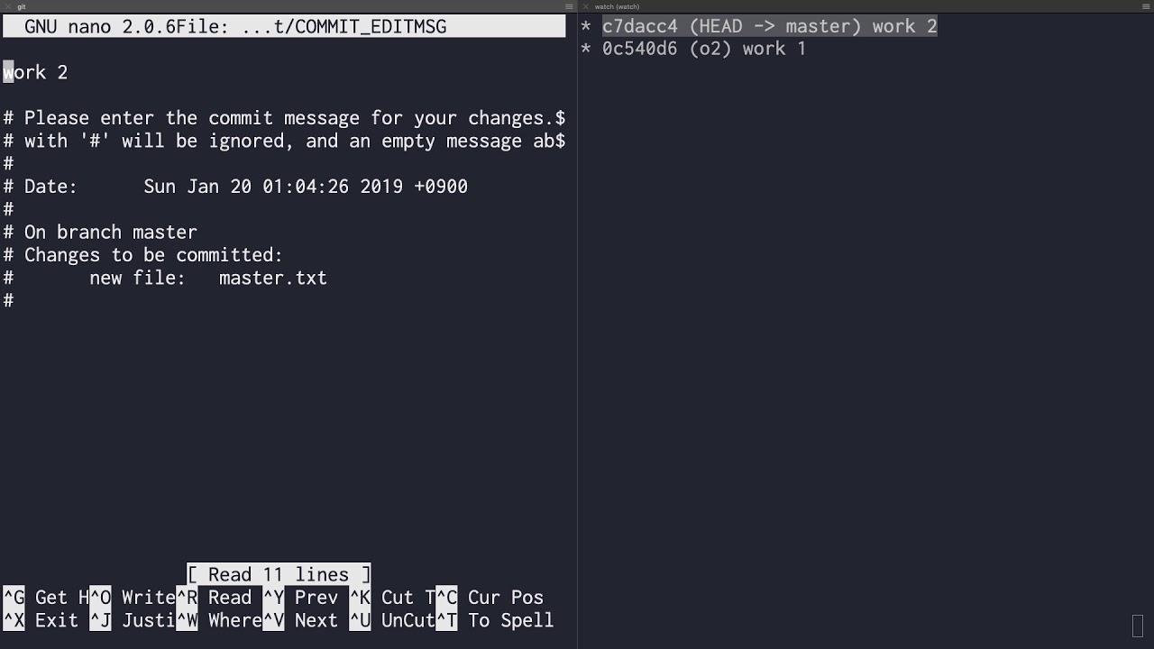 git3 - CLI branch & conflict 4.2. 병합 : 서로 다른 파일 병합 - YouTube