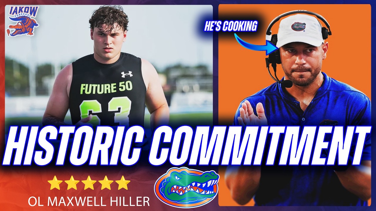 ⭐️⭐️⭐️⭐️⭐️ OL Maxwell Hiller COMMITS TO FLORIDA!!! ENORMOUS pickup for ...