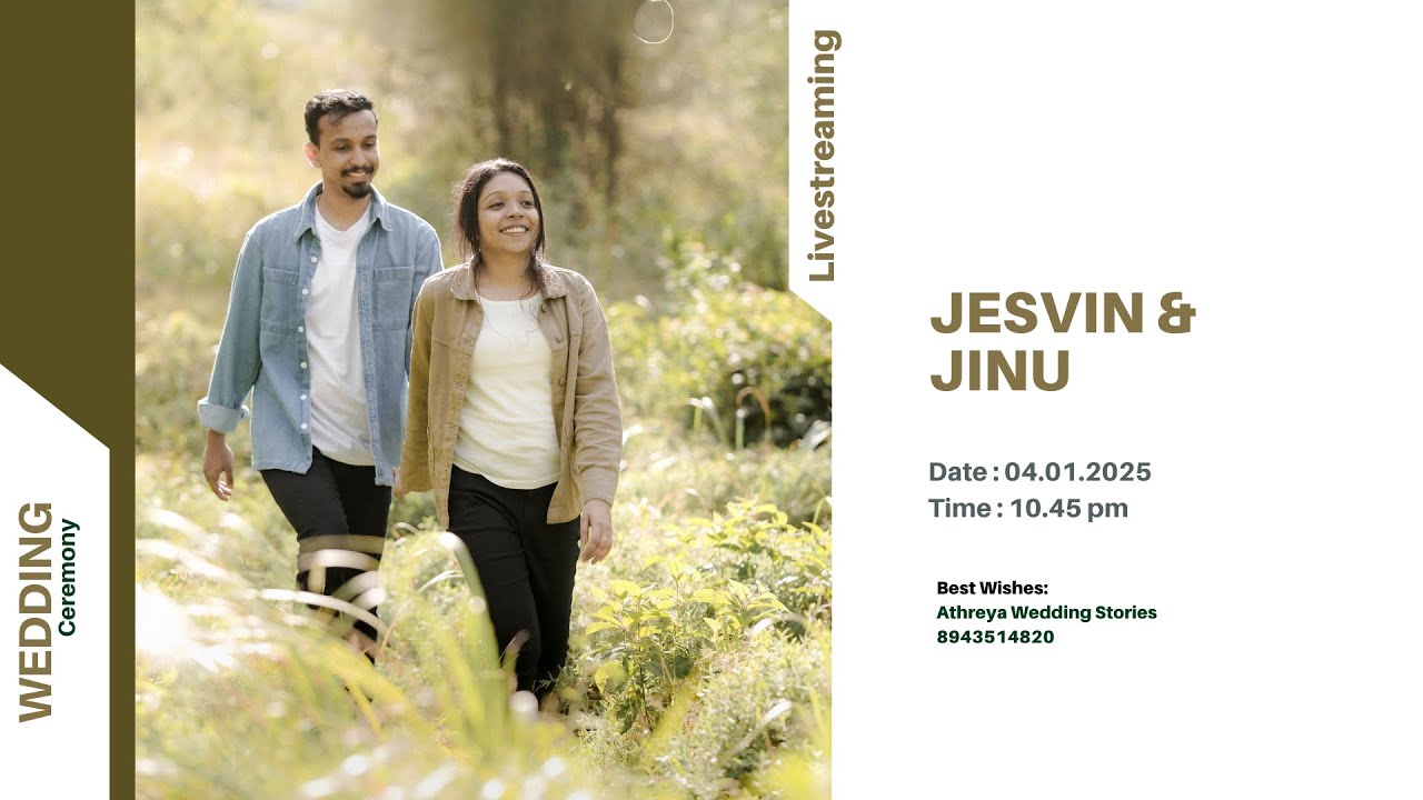 Livestreaming - Wedding Ceremony of Jesvin & Jinu - YouTube