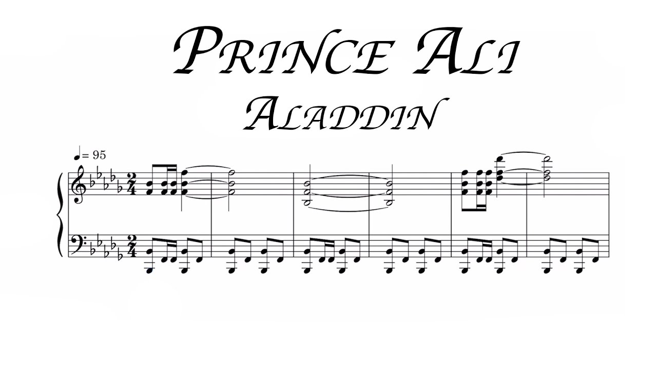 Prince Ali (from Aladdin) Sheet Music - YouTube
