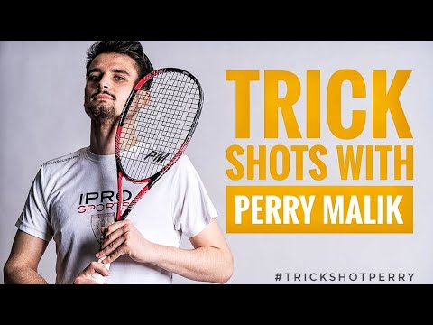SQUASH TRICK SHOTS by Perry Malik 🤯 - YouTube