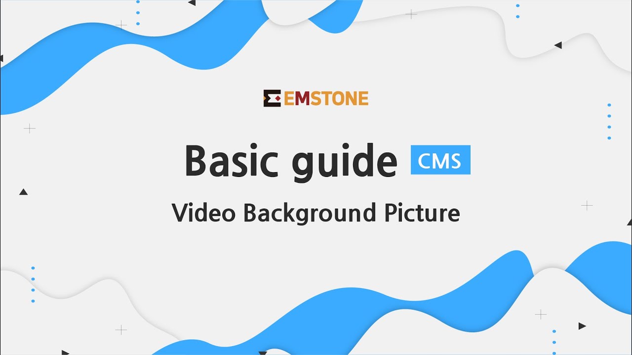[Basic guide] CMS - Video Background Picture - YouTube