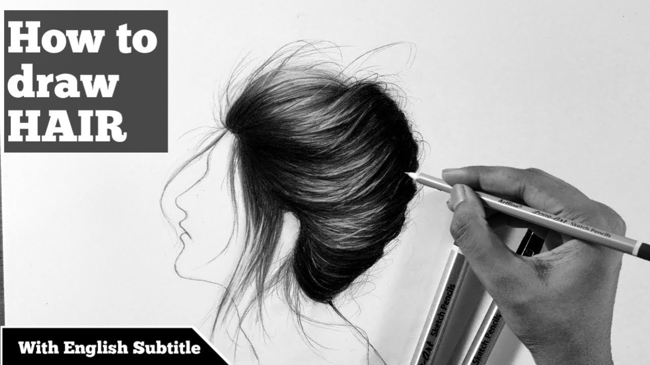 How to Draw Hair | Tutorial for Beginners - YouTube