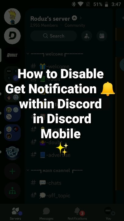 How to Disable Get Notification 🔔 within Discord in Discord Mobile #roduz #discord #how #notify ...