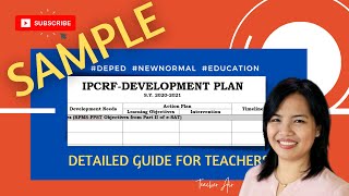 IPCRF DEVELOPMENT PLAN | SAMPLE ANSWERS | Teacher Air | Doovi