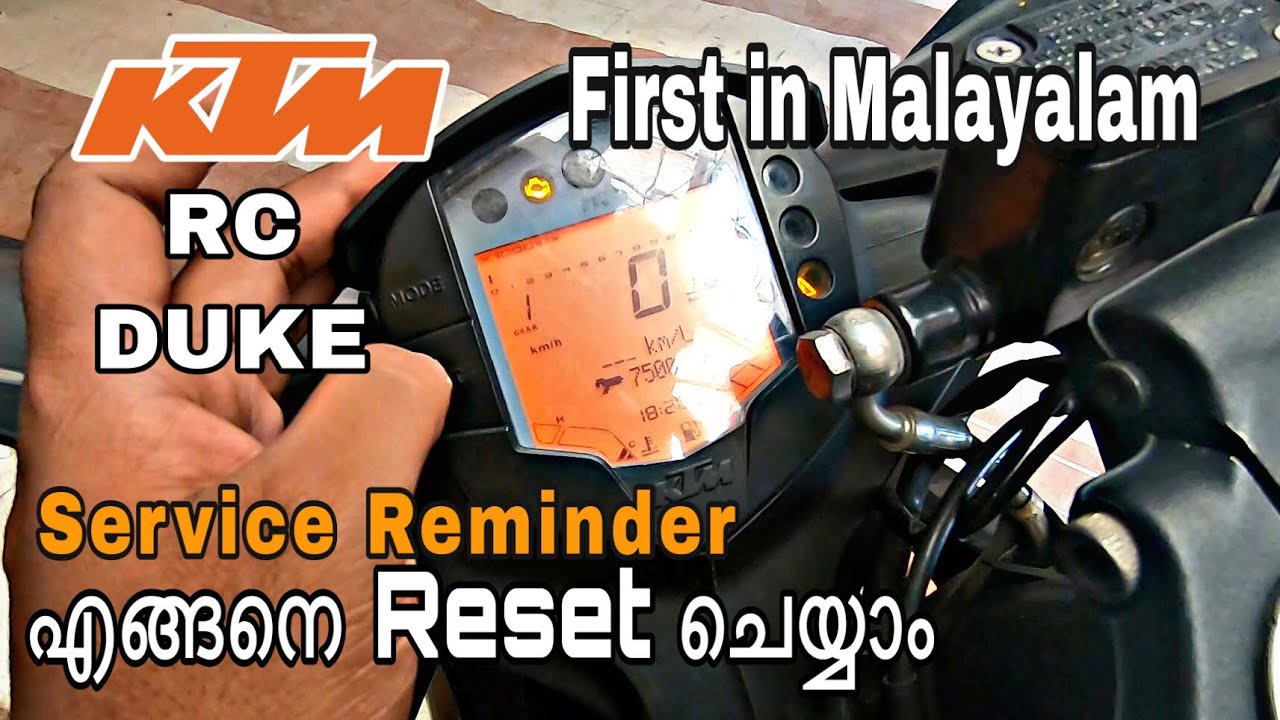 HOW TO RESET SERVICE INDICATOR DUKE 200 | RC 200 | RC 390 | DUKE 390 ...