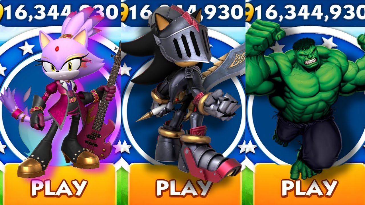 Sonic Dash -Bassist blaze VS Sir Shadow VS Werehog Dash _ Sonic vs All ...