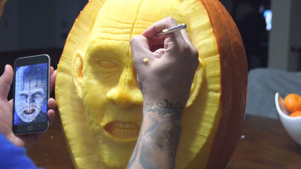 Pinhead Pumpkin Stencil