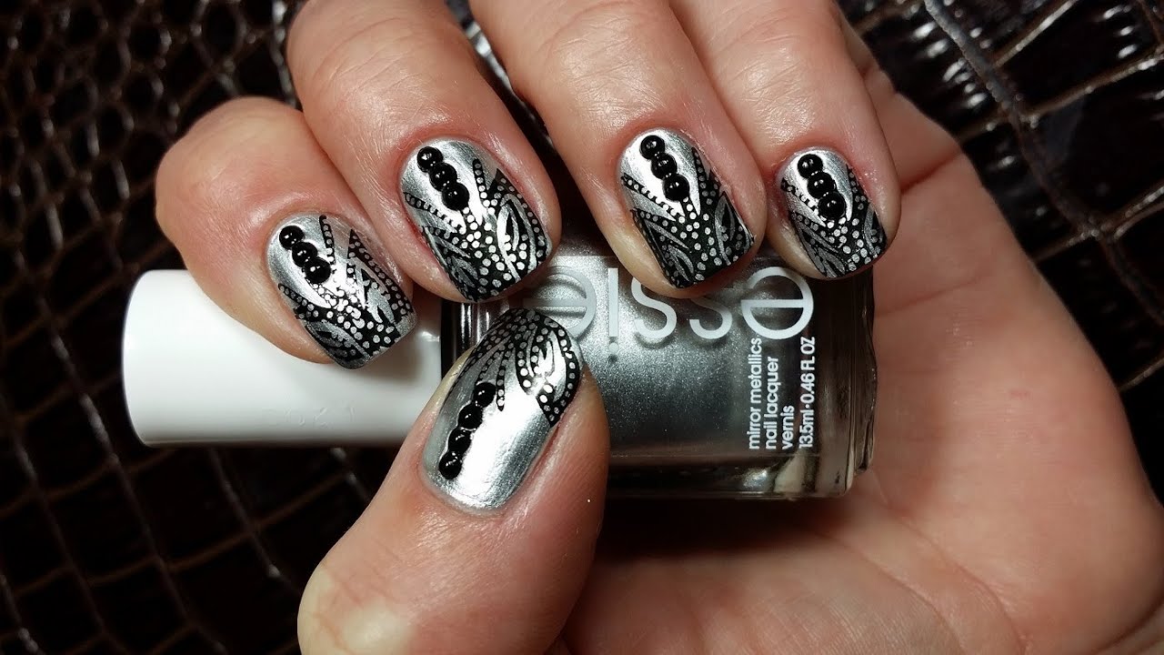 Stamping on chrome, DIY nail stamping tutorial - YouTube