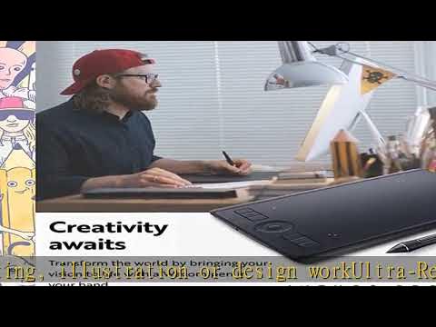 Wacom Intuos Pro Small Bluetooth Graphics Drawing Tablet, 6 Customizable ExpressKeys, 8192 ...