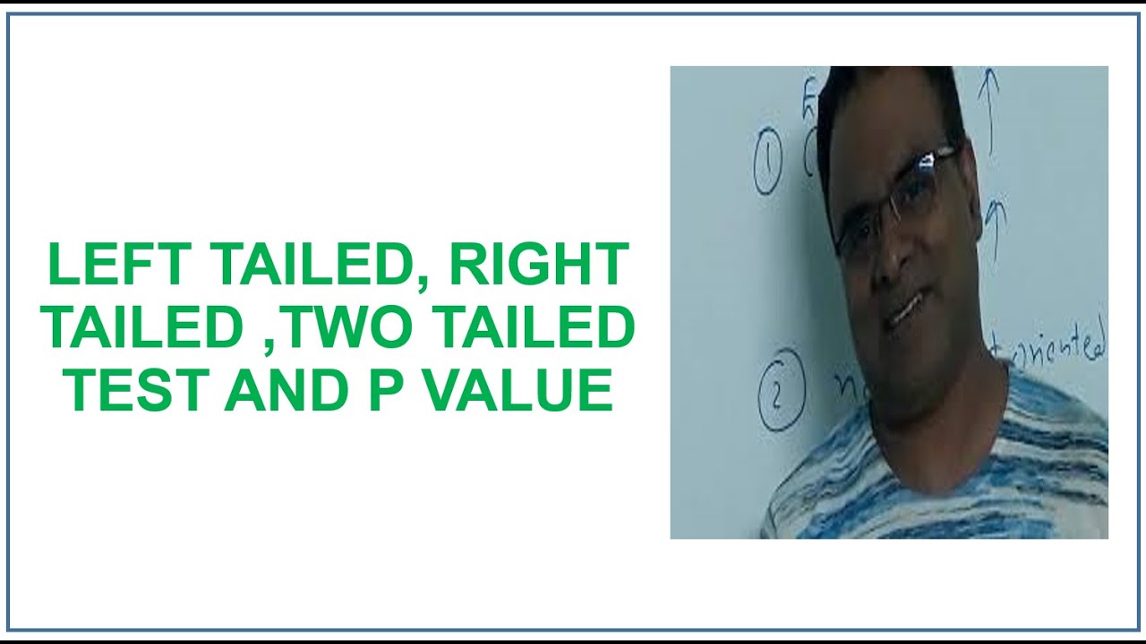 Left Tailed Right Tailed Two Tailed Hypothesis Testing | One Tailed and ...