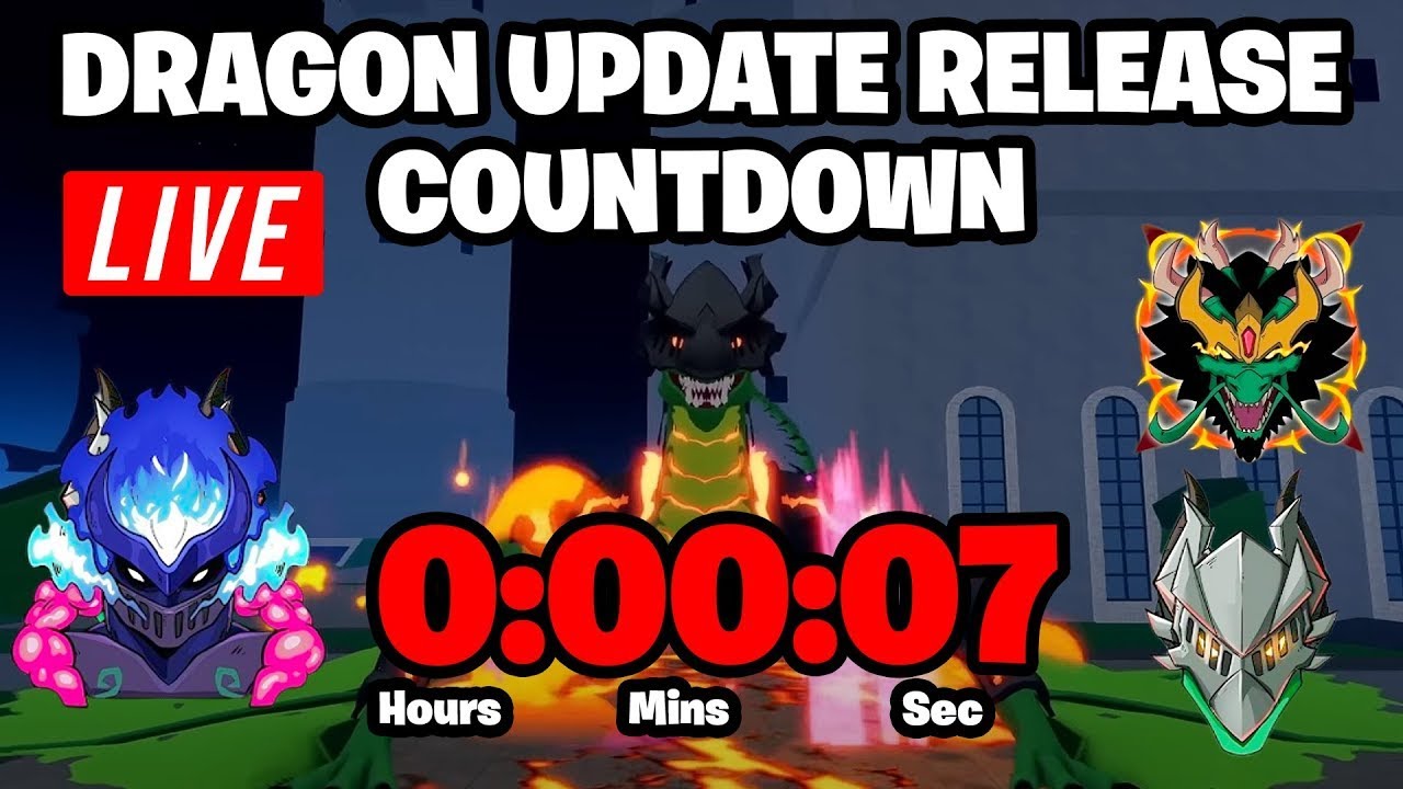 🔴Blox Fruits DRAGON UPDATE Release Live Countdown!! - YouTube