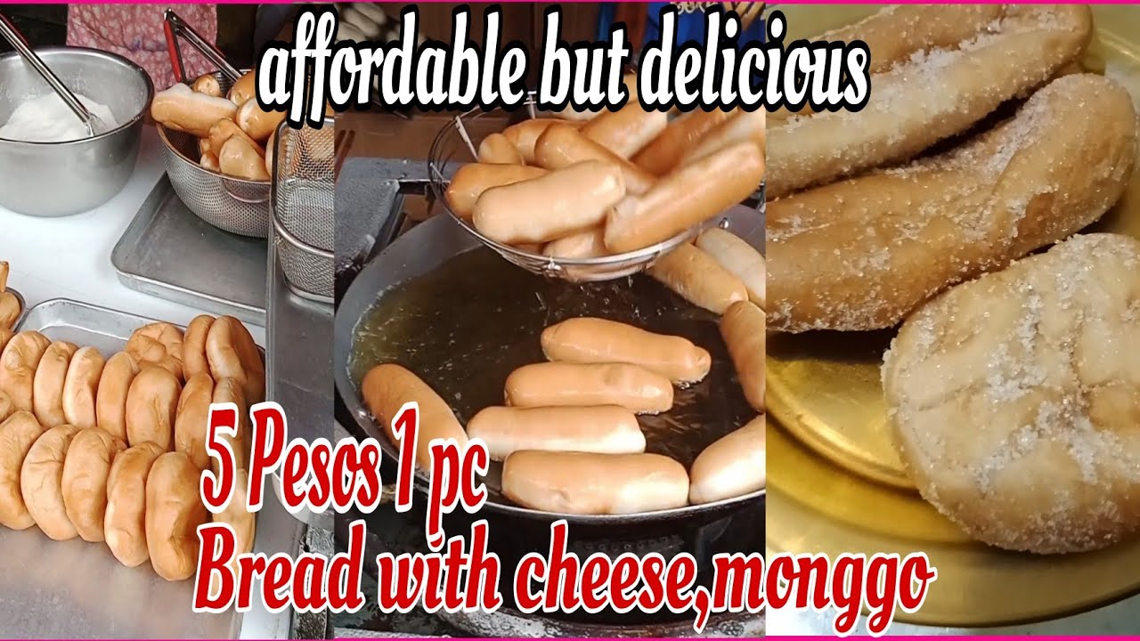 Bread with cheese,&monggo 5 pesos each,solve na Breakfast mo - YouTube