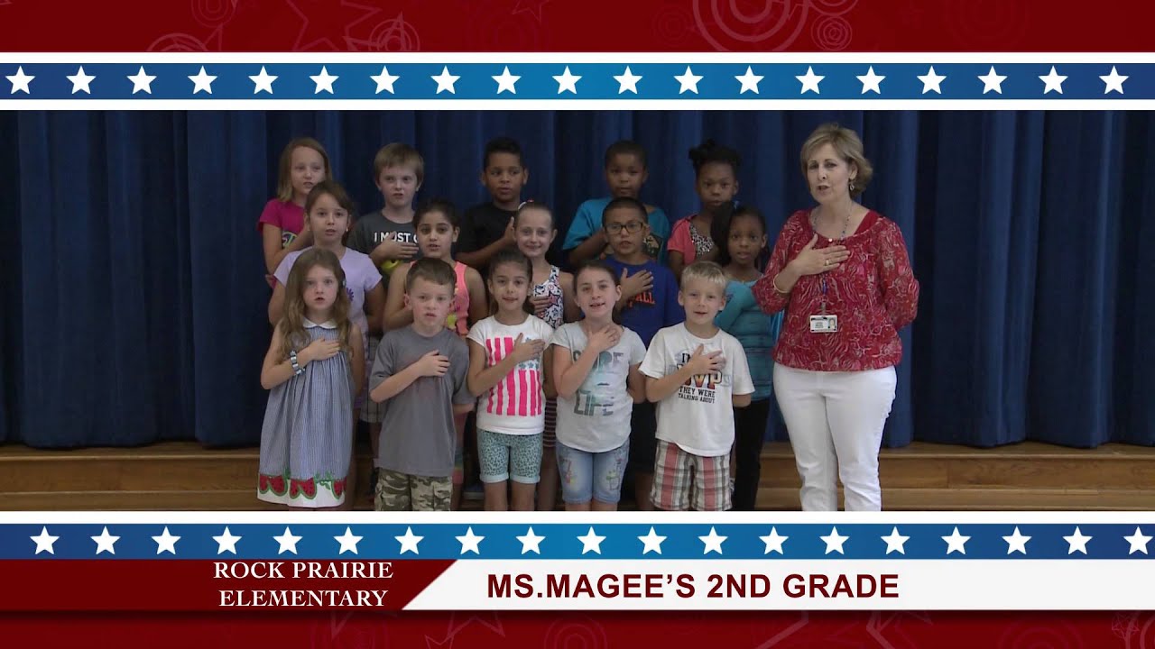 Daily Pledge-Rock Prairie Elementary-Ms. Magee - YouTube